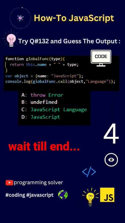 How To Code Javascript Q132 Try Solve And Guess The Output Shorts Coding Programming