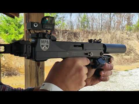 Masterpiece Arms(MPA) Defender 9mm pistol w/brace super slow motion ﹟1