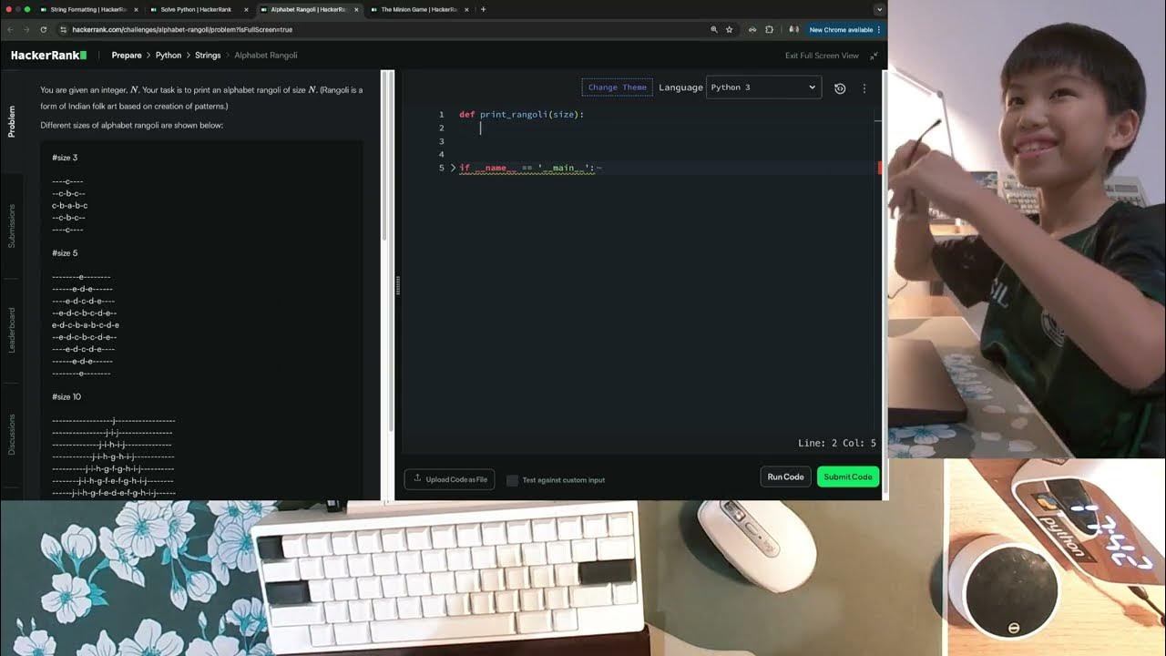 HackerRank | Python | HHKB Type-S | 40 min real time | no talking | EP-3 - YouTube