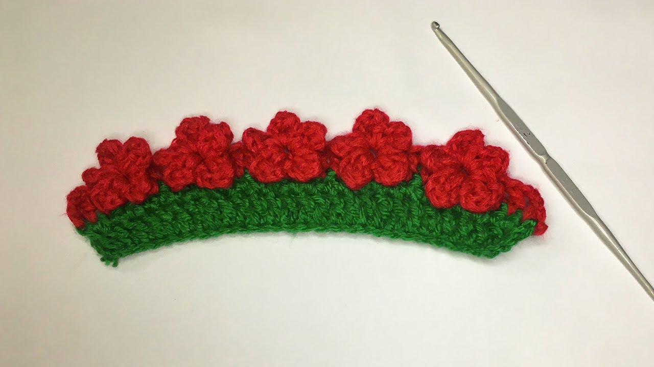 Crochet Flower Border Edging Pattern for Blanket, Shawl or Scarf By ...