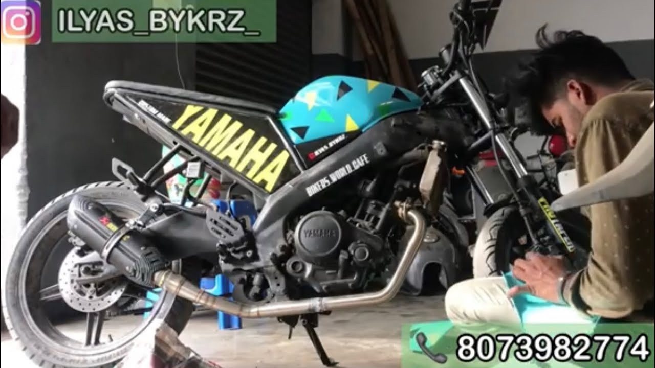 Bike modification | making of custom Yamaha R15 | modified r15 | off ...