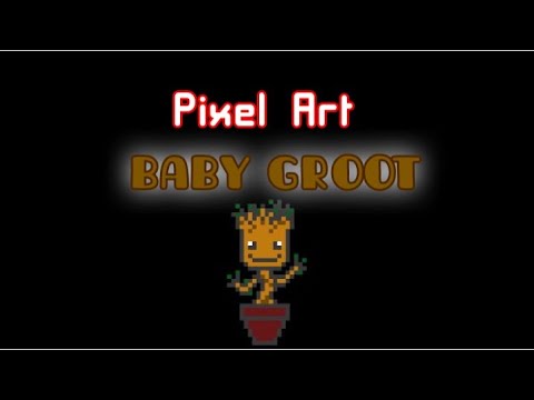 Pixel Art-BABY GROOT - YouTube