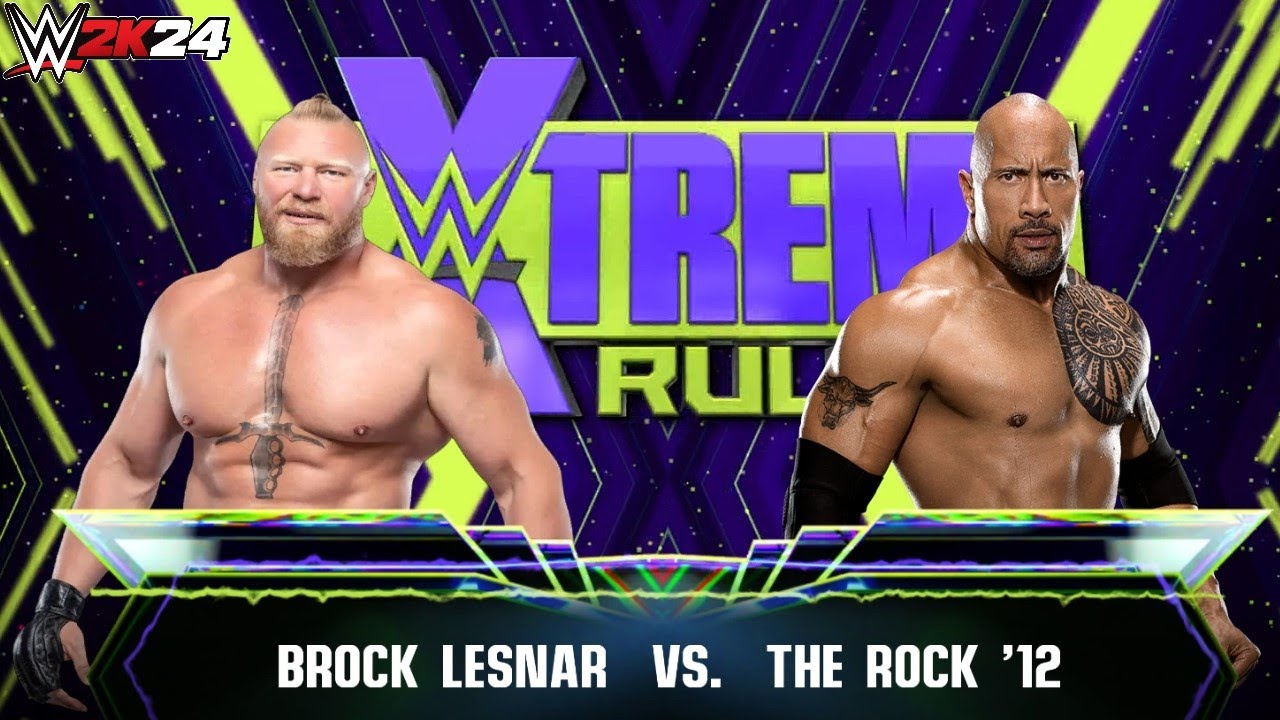 Full Match - Brock Lesnar vs The Rock '12: Extreme Rules|WWE 2K24 - YouTube
