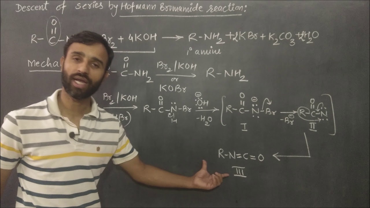 Hoffmann bromamide Reaction with mechanism - YouTube
