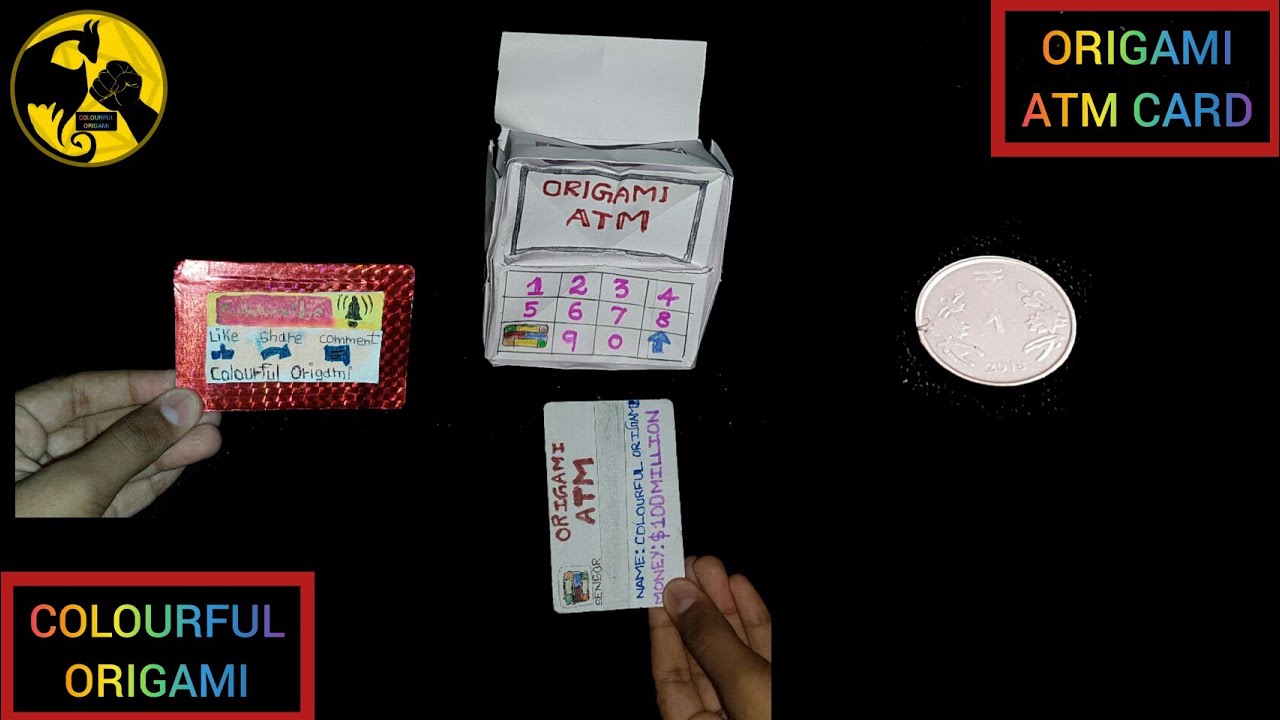 how to make paper A4 ATM card | Colourful Origami - YouTube