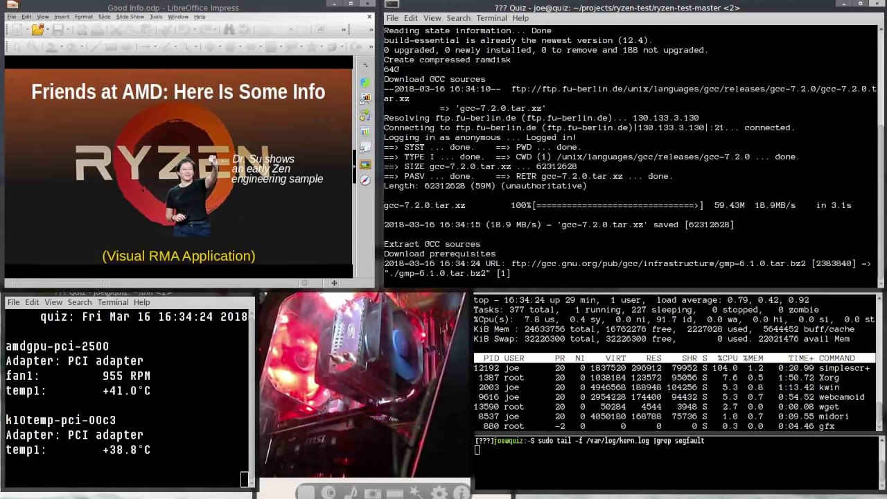 The AMD Ryzen Linux Bug - What it looks like - YouTube