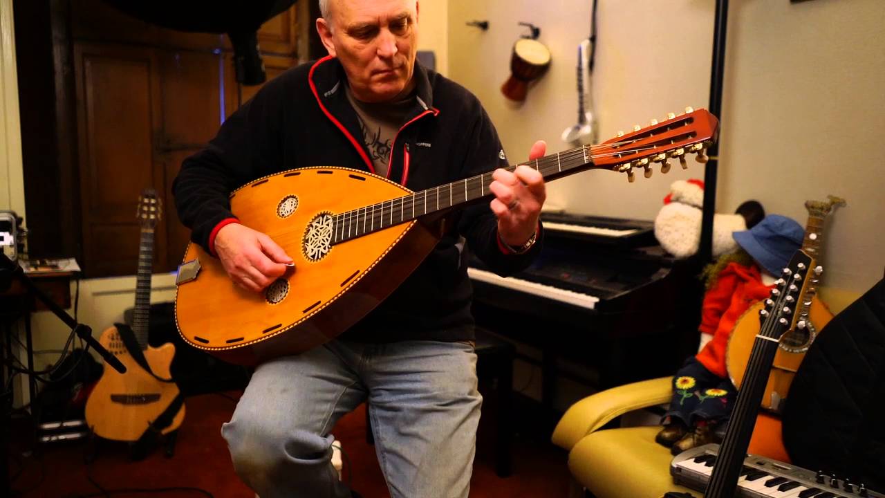 Algerian mandol or kwitra wire-strung lute/cittern family instrument ...