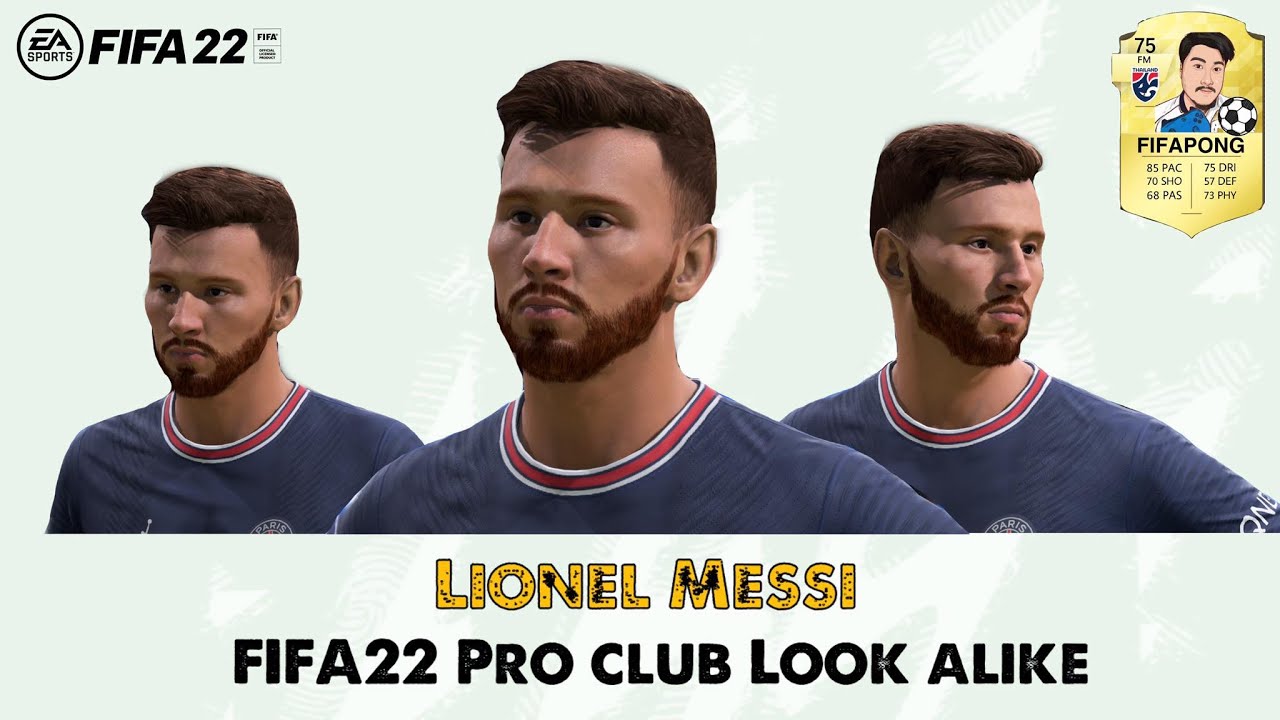 FIFA 22 Faces - Lionel Messi - Pro club Look alike - YouTube
