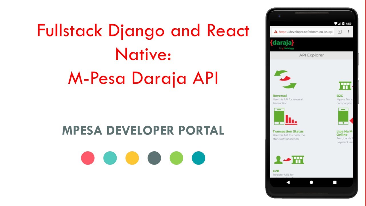 Fullstack Django and React Native: Mpesa Daraja API tutorial 2 - Mpesa Developer Portal - YouTube