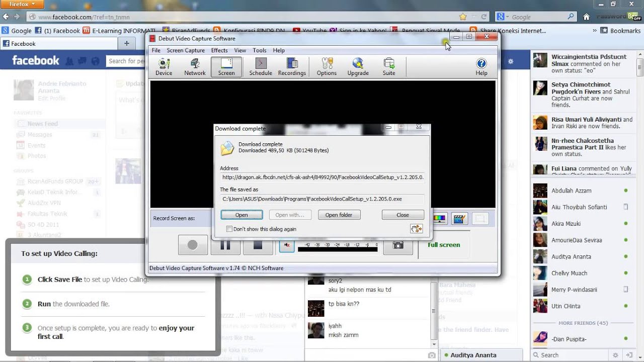 install video call facebook - YouTube