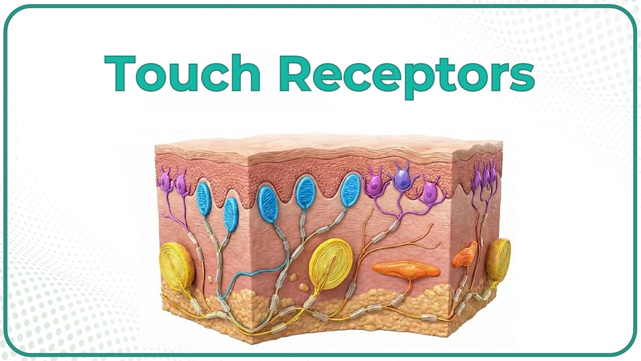 15. Touch Receptors 🧠 | Types, Mechanism & Clinical Correlations ...