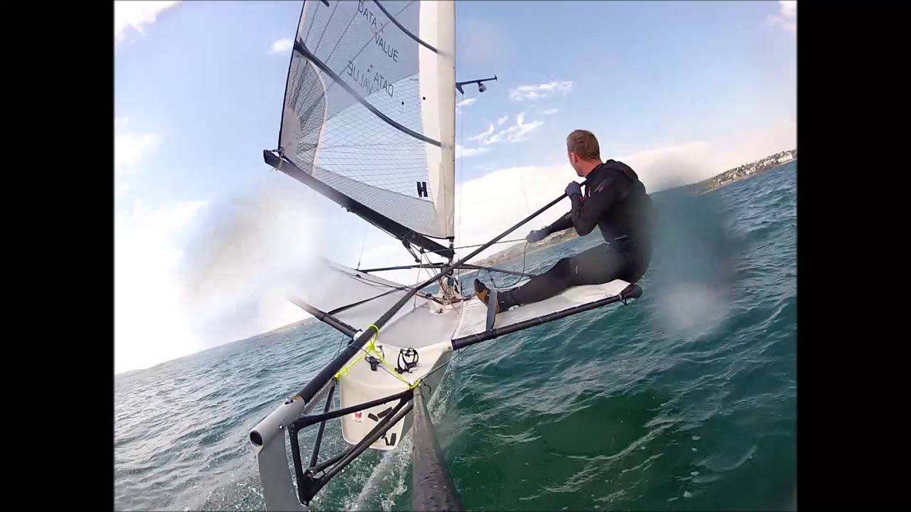 Moth foiling in Torbay - YouTube