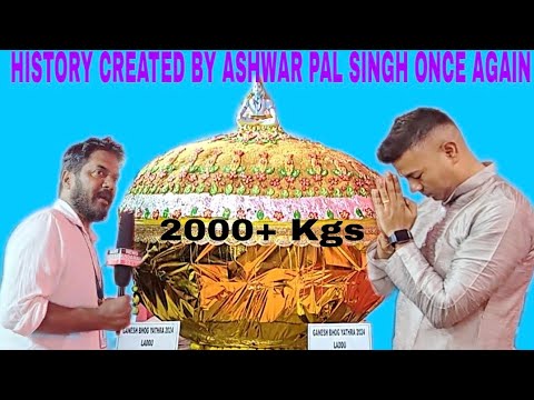 Record Breaking 2000 + Kgs Laddu to Offer Lord Ganesha by Ashwar Pal of ...