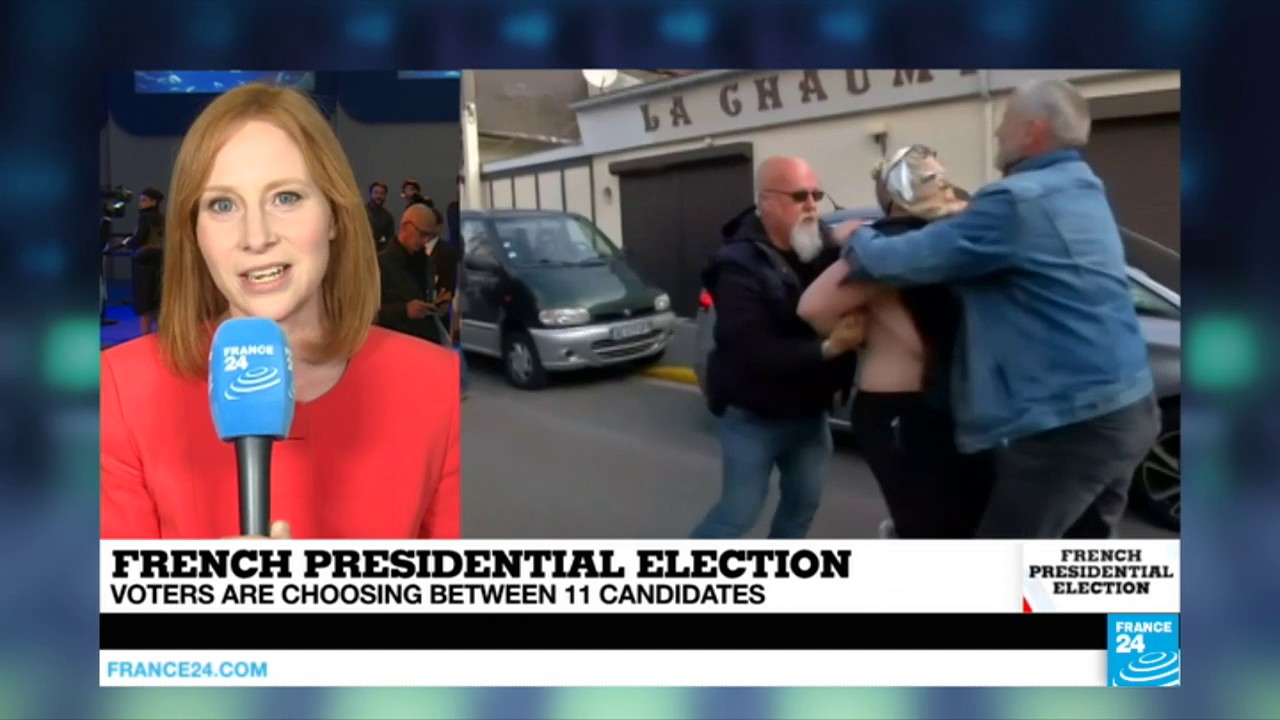 France Presidential Election: Femen protest near Front National ...