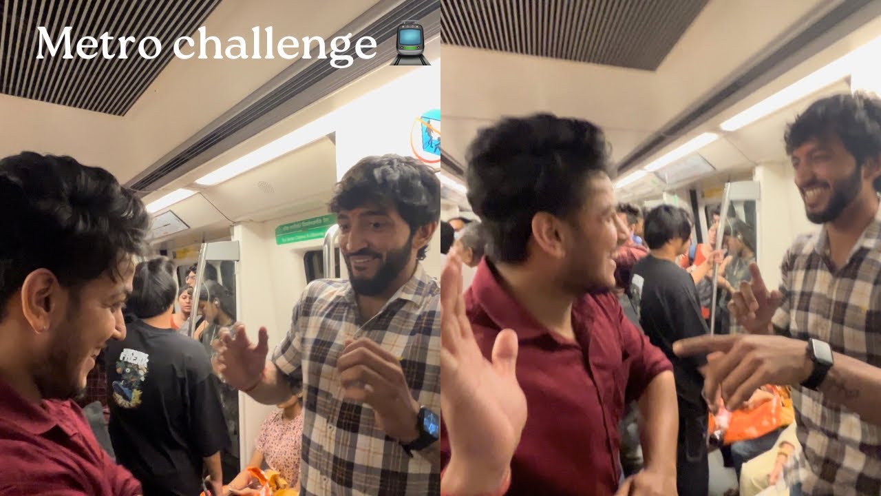 Metro Challenge 🚊😂😂 + Public Reactions 😱😱😱 +Jhande Walan Mandir 🛕 # ...