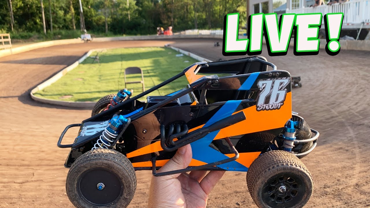 RC racing Mudboss and Sprint cars on the BIG track at Pheasantland PA 8 ...