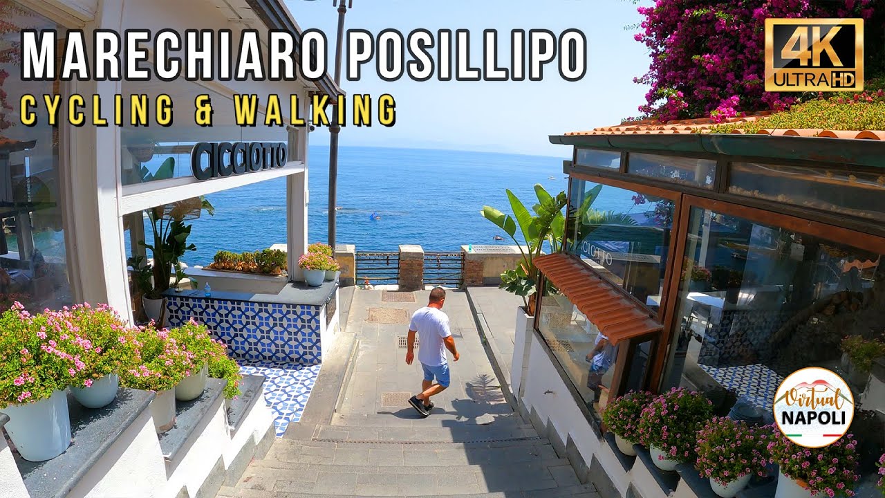 Napoli Marechiaro - Posillipo 4k UHD Walking Tour & Bicycle Tour #beach #bikeride #walkingtour ...
