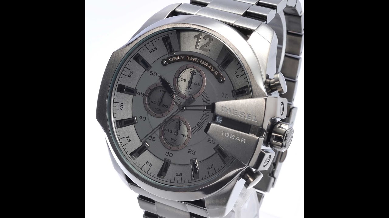 DIESEL DZ4282 WATCH MEGA CHIEF CHRONOGRAPH GUNMETAL REVIEW MENS DZ4282 ...