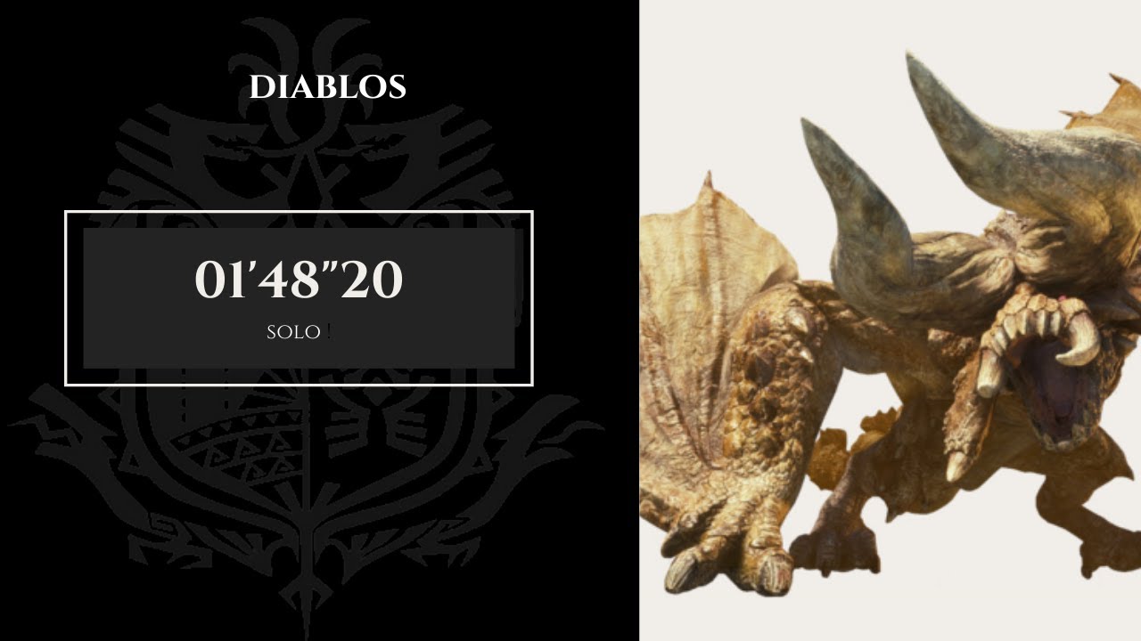 [MHWI] Diablos - Solo - Aquashot LBG - 01'48"20 - YouTube