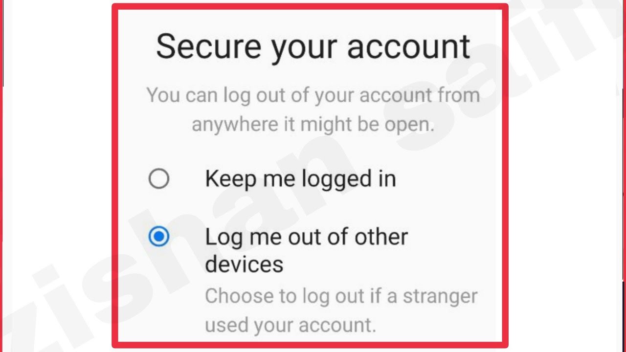 Messenger Fix Secure your account || keep me logged in & log me out of ...