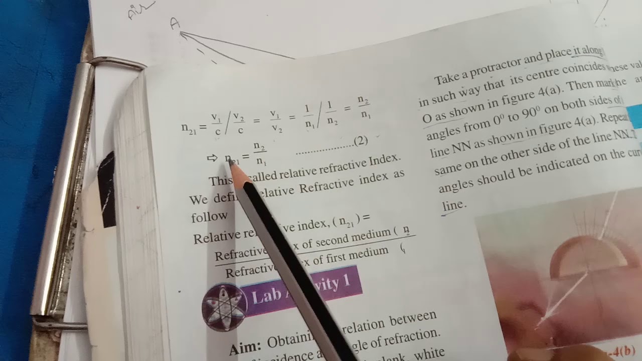 class-9th, ls-4 Refraction of light on plane surfaces part - 2 - YouTube