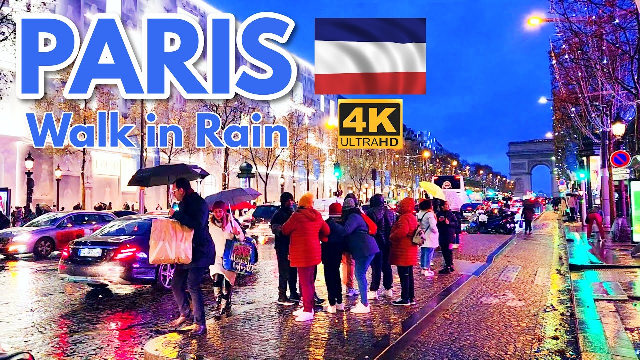 PARIS - FRANCE - Walk and Explore -1hour- 4K - Eiffel tower, Notre Dame ...