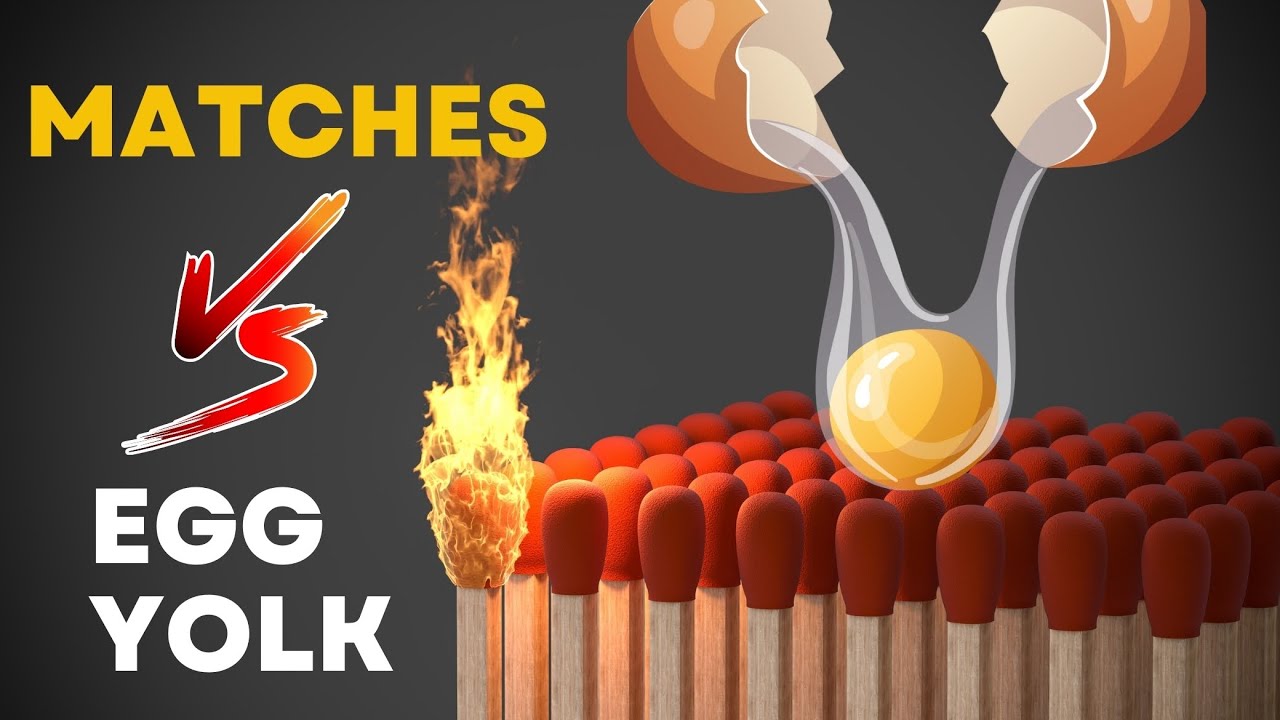 1000°c metal ball vs ice+ matches vs egg yolk (Multiple hot asmr videos ...