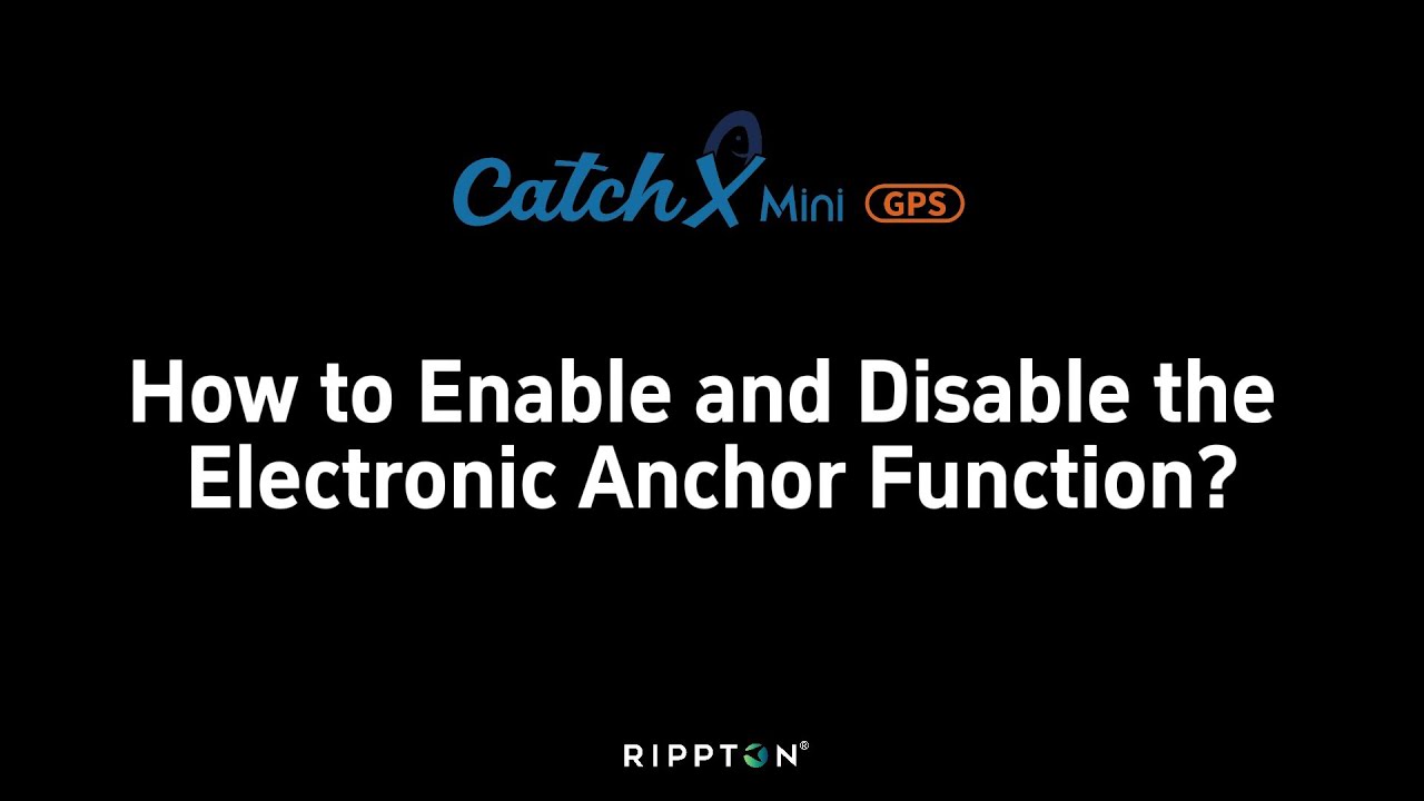 How to Enable and Disable the Electronic Anchor Function? | CatchX Mini GPS Bait Boat - YouTube
