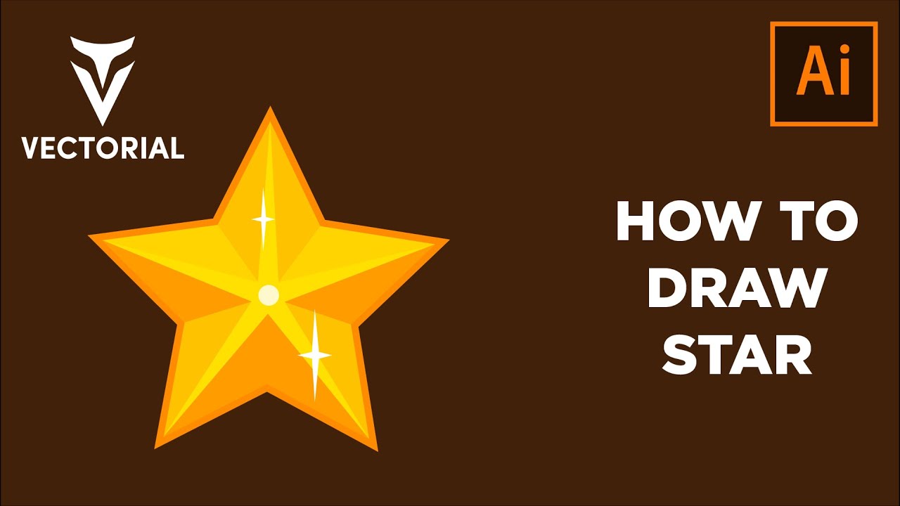How to draw Star in ADobe Illustrator - Step by step - YouTube