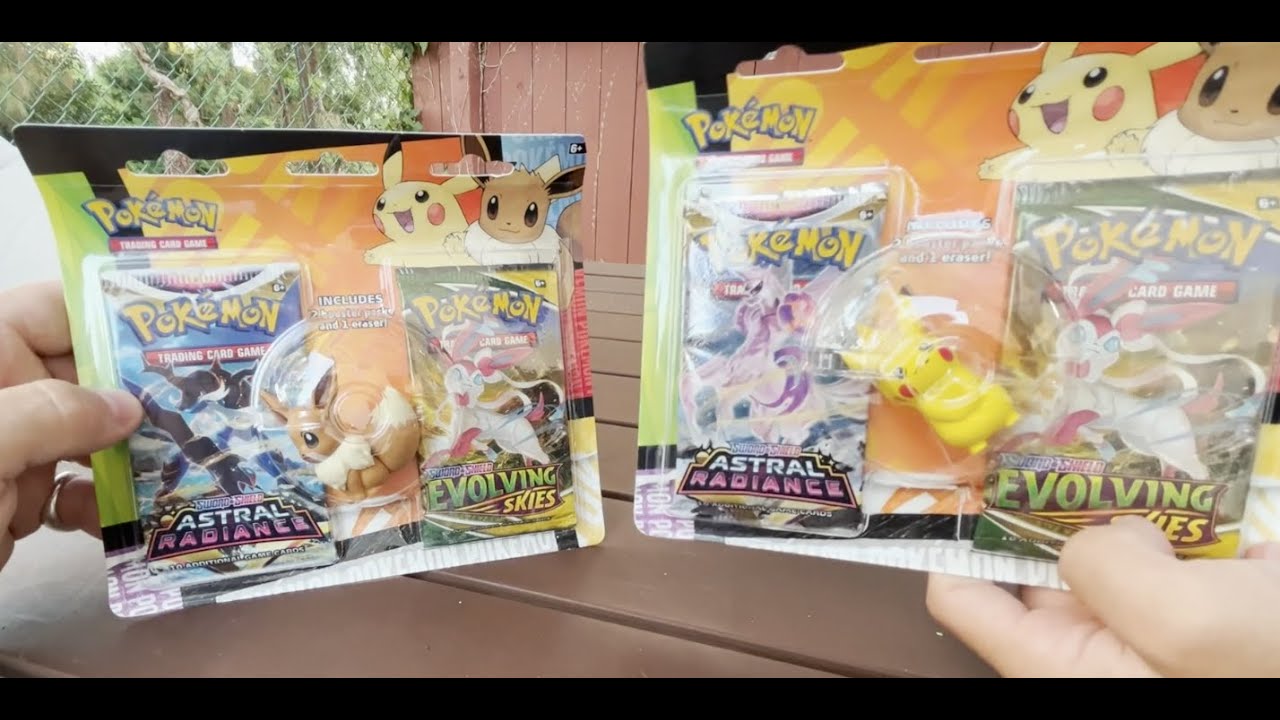 Pokemon Back to School Eraser blister battle: Pikachu Vs Eevee - YouTube