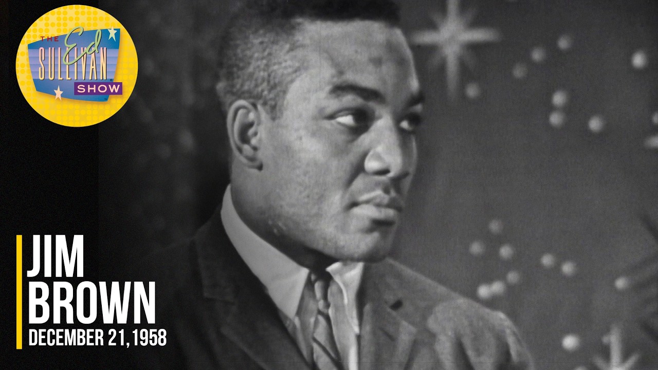 Jim Brown "Ed Presents NFL MVP Trophy To Jim Brown" on The Ed Sullivan ...