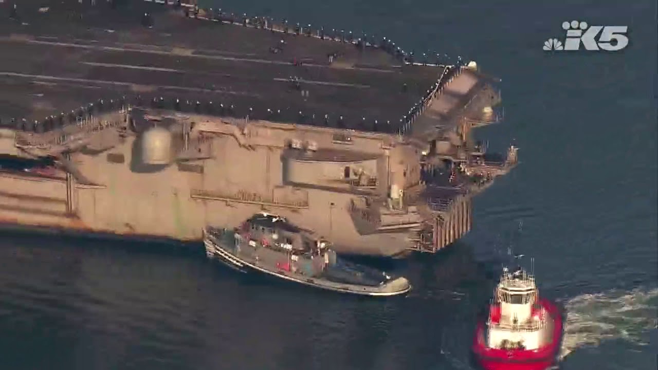 Time Lapse: USS Nimitz returns home to Bremerton - YouTube