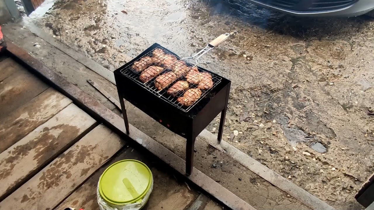 Реальный завтрак - Шашлык из куриных бёдер - YouTube