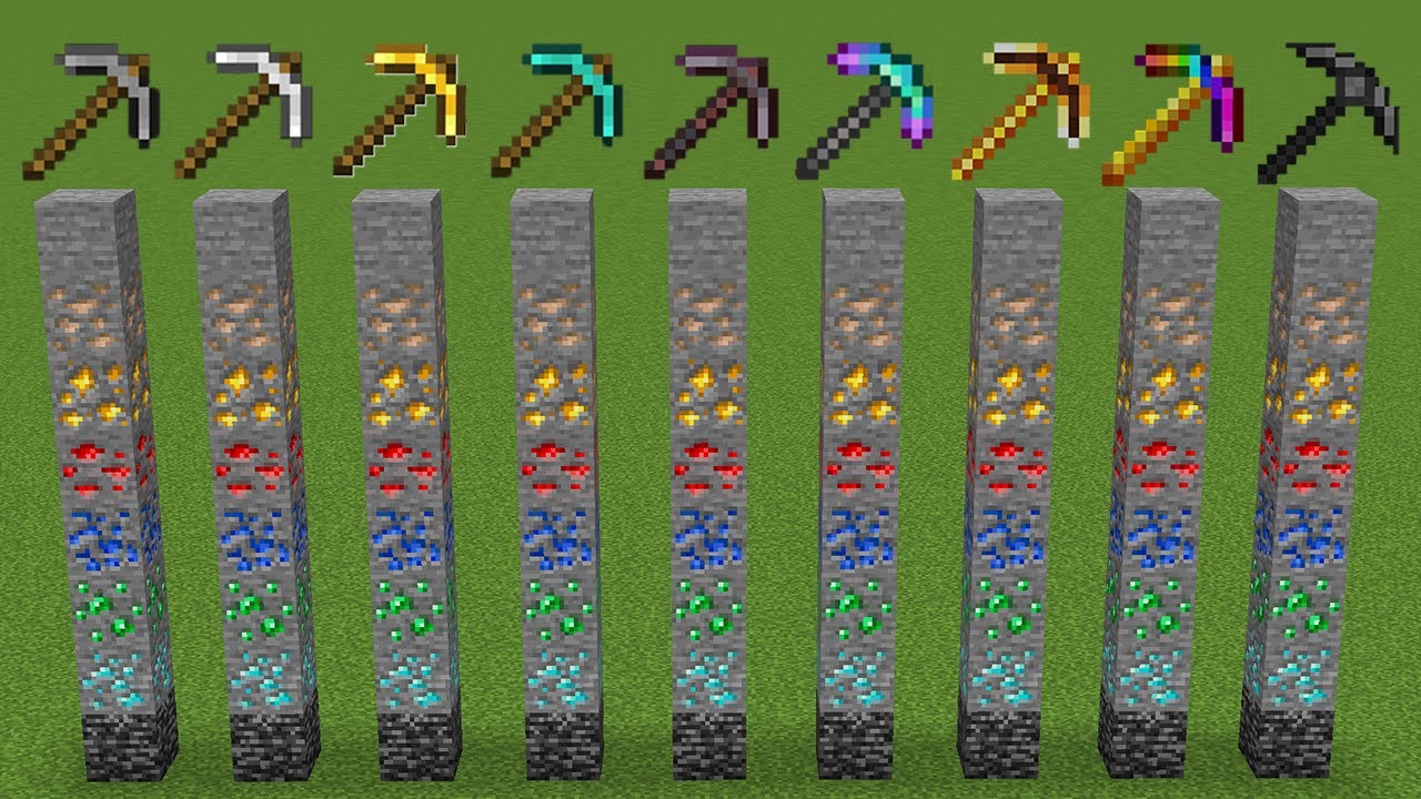 which pickaxe is faster in Minecraft? - YouTube