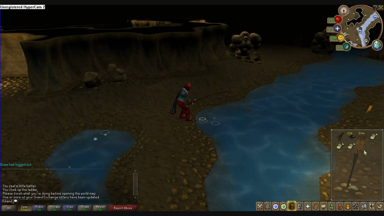 runescape rocktail and cavefish fishing guide(with commentary) - YouTube