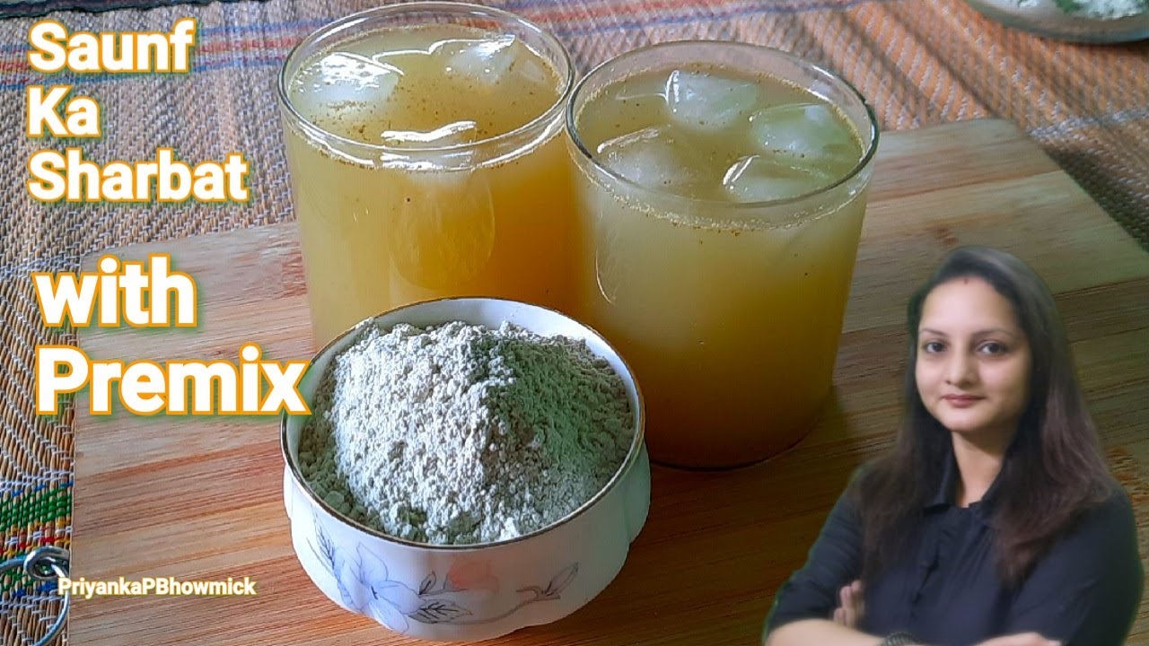 Saunf ka sharbat || Fennel seed drink with premix || Sharbat recipe # ...