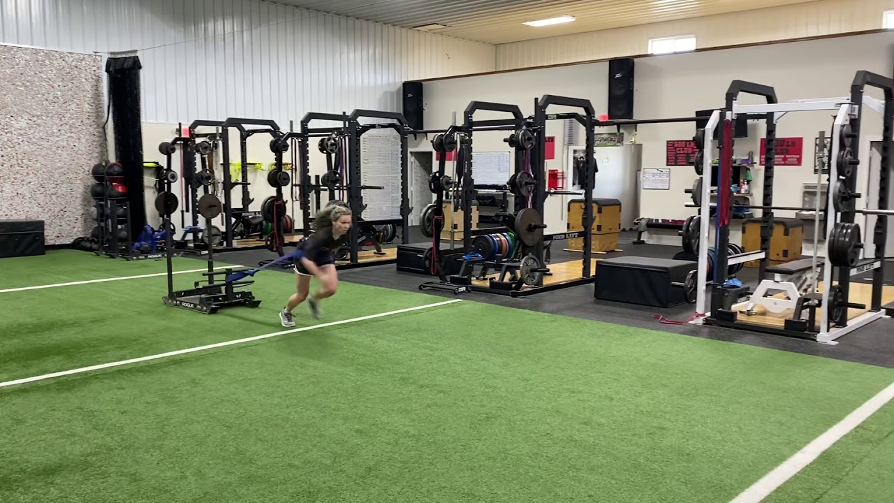 Banded Sled Sprint - YouTube