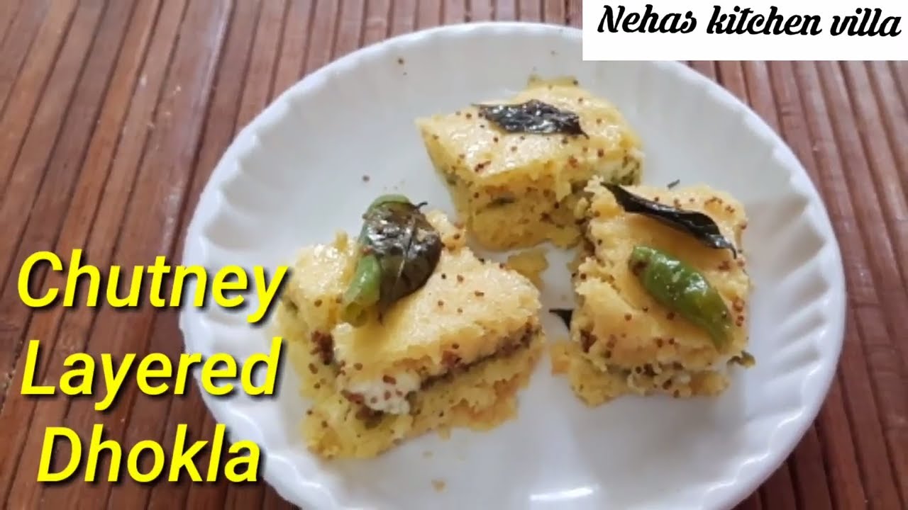 Market jaisa layered chutney dhokla recipe /Chutney Dhokla / chutney ...