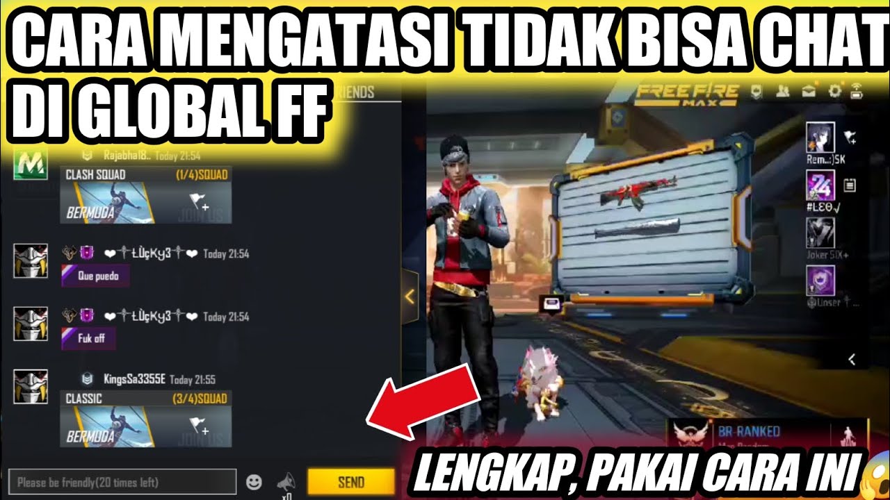 Cara Mengatasi Tidak Bisa Chat Di Global FF || Cara Mengatasi Tidak ...