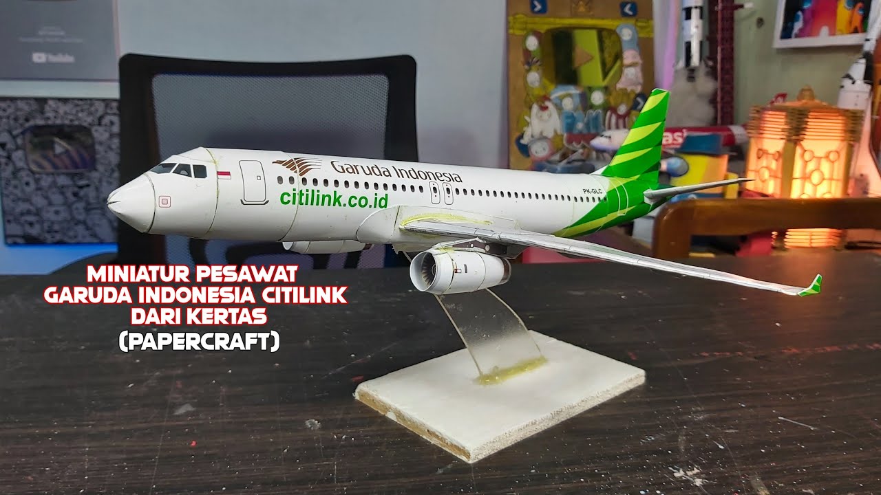 Garuda Indonesia Citilink Airbus A320 papercraft - YouTube