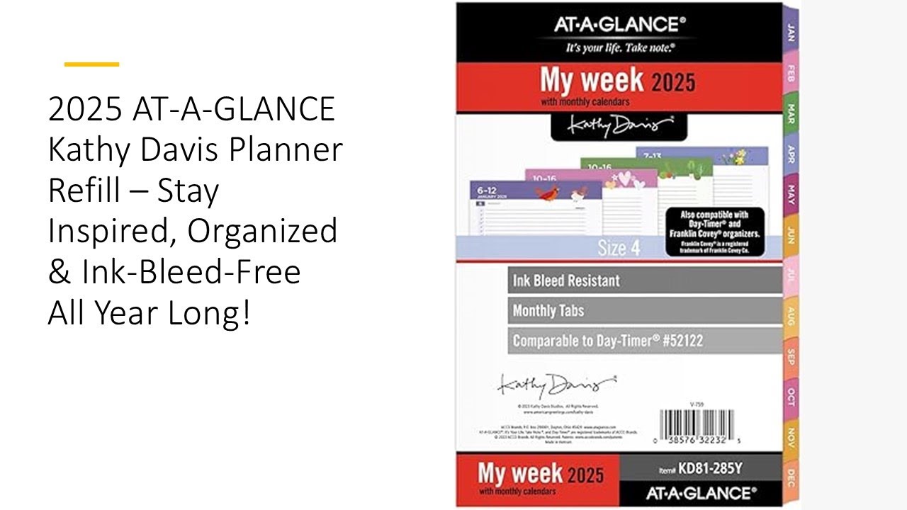 2025 AT-A-GLANCE Kathy Davis Planner Refill– Stay Inspired, Organized ...