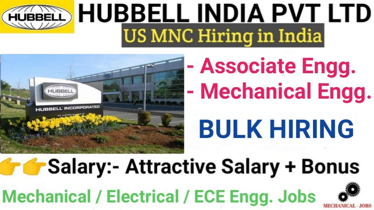 Associate Engineer & Mechanical Engg. Vacancies in Hubbell India I ...