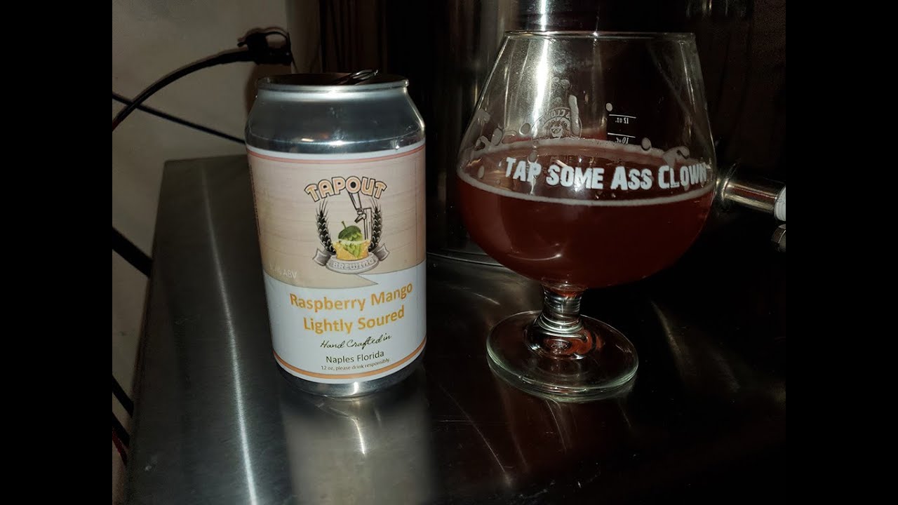 Wreck's Review - Mainebrewguy's Raspberry Mango Sour Ale - YouTube