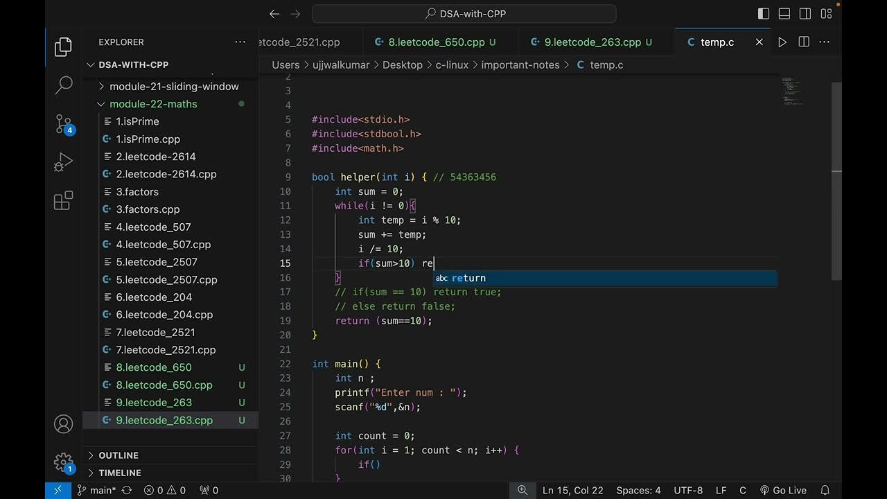 Microsoft Question || Perfect Number || C-Programming - YouTube