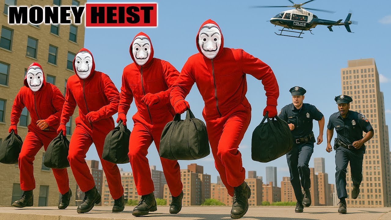 PARKOUR VS MONEY HEIST : Police kill all the bad guys to avenge his ...