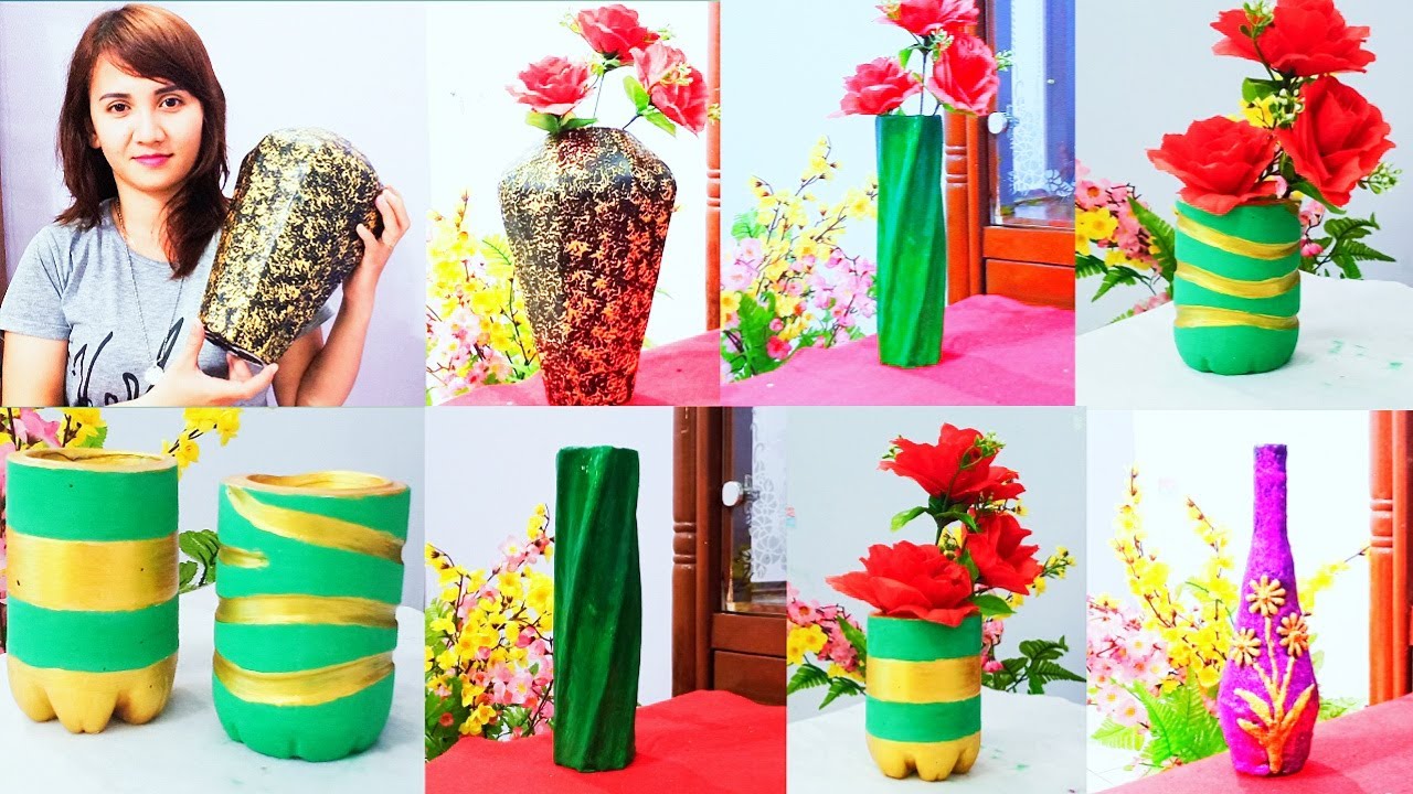 DIY 4 cara membuat vas bunga dengan simpel dan mudah - YouTube