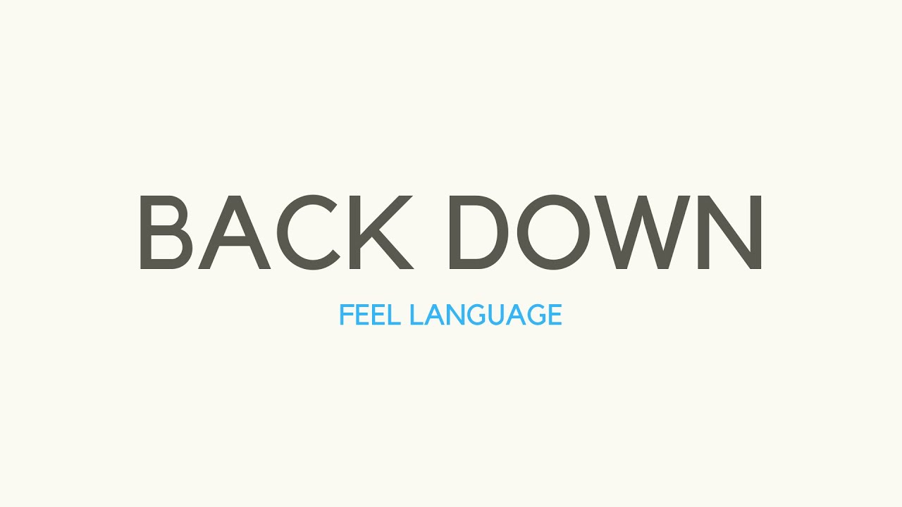 [1 minute English listening] Back down - YouTube