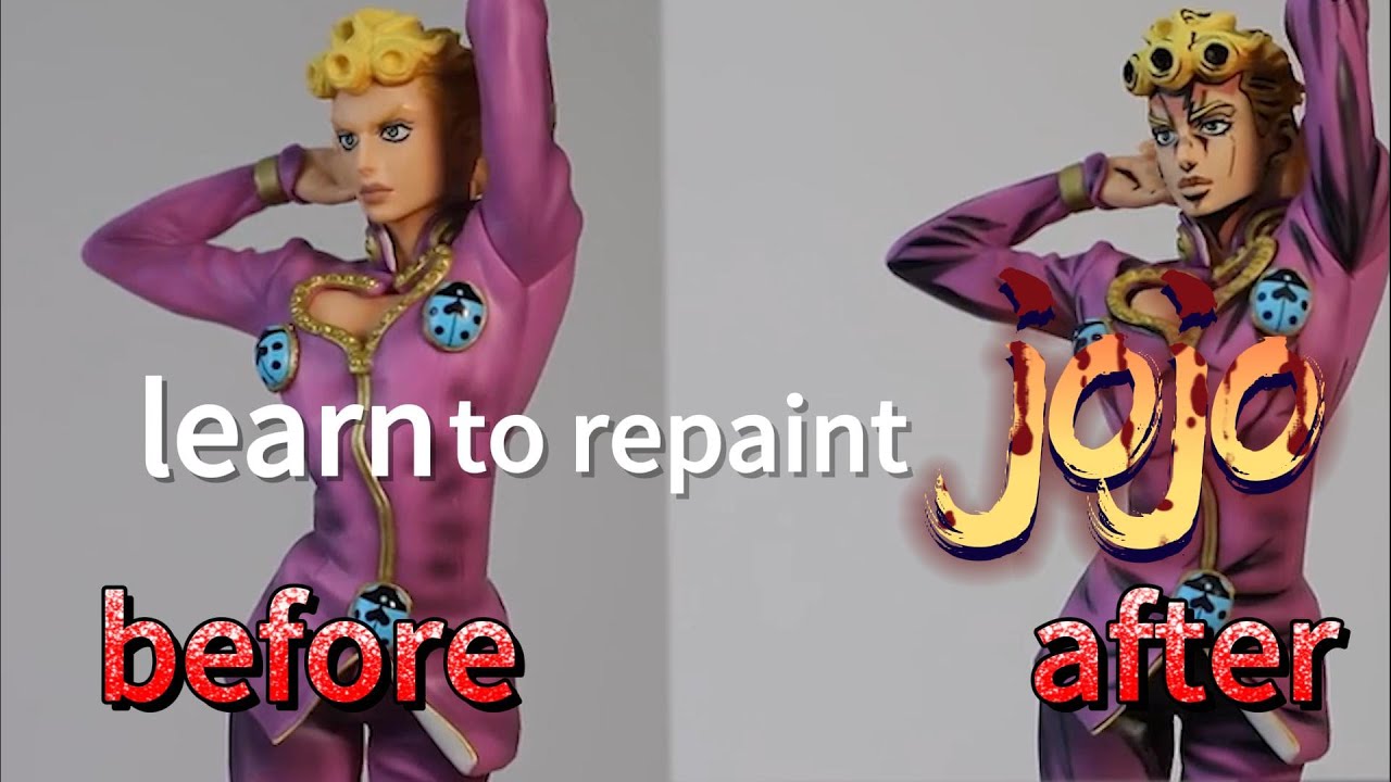 Record of the repainting process of jojo figures! come and learn - YouTube