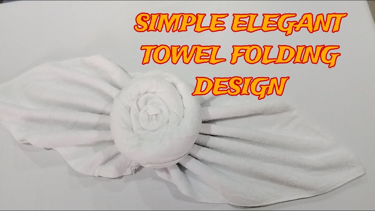 How to make Simple elegant bath towel folding design #dailyvlog # ...