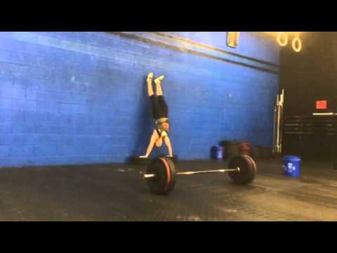 5-4-3-2-1 155# PC, 4" deficit HSPU - YouTube